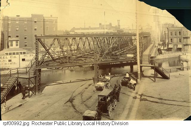 Photograph, West Avenue lift bridge over the Erie Canal, Rochester, NY ...